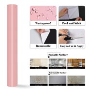 CHIHUT Hot Pink Peel and Stick Wallpaepr for Bathroom Wall Self ...