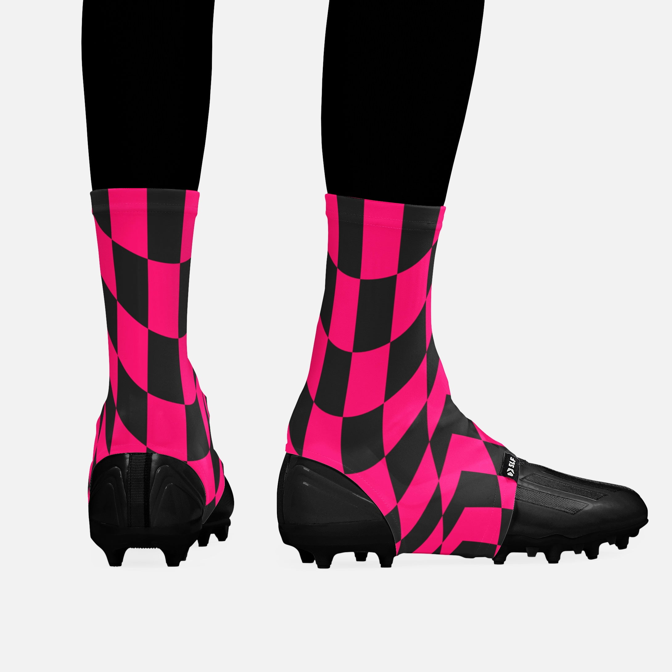 Pink Warped Checkered Spats / Cleat Covers - Walmart.com