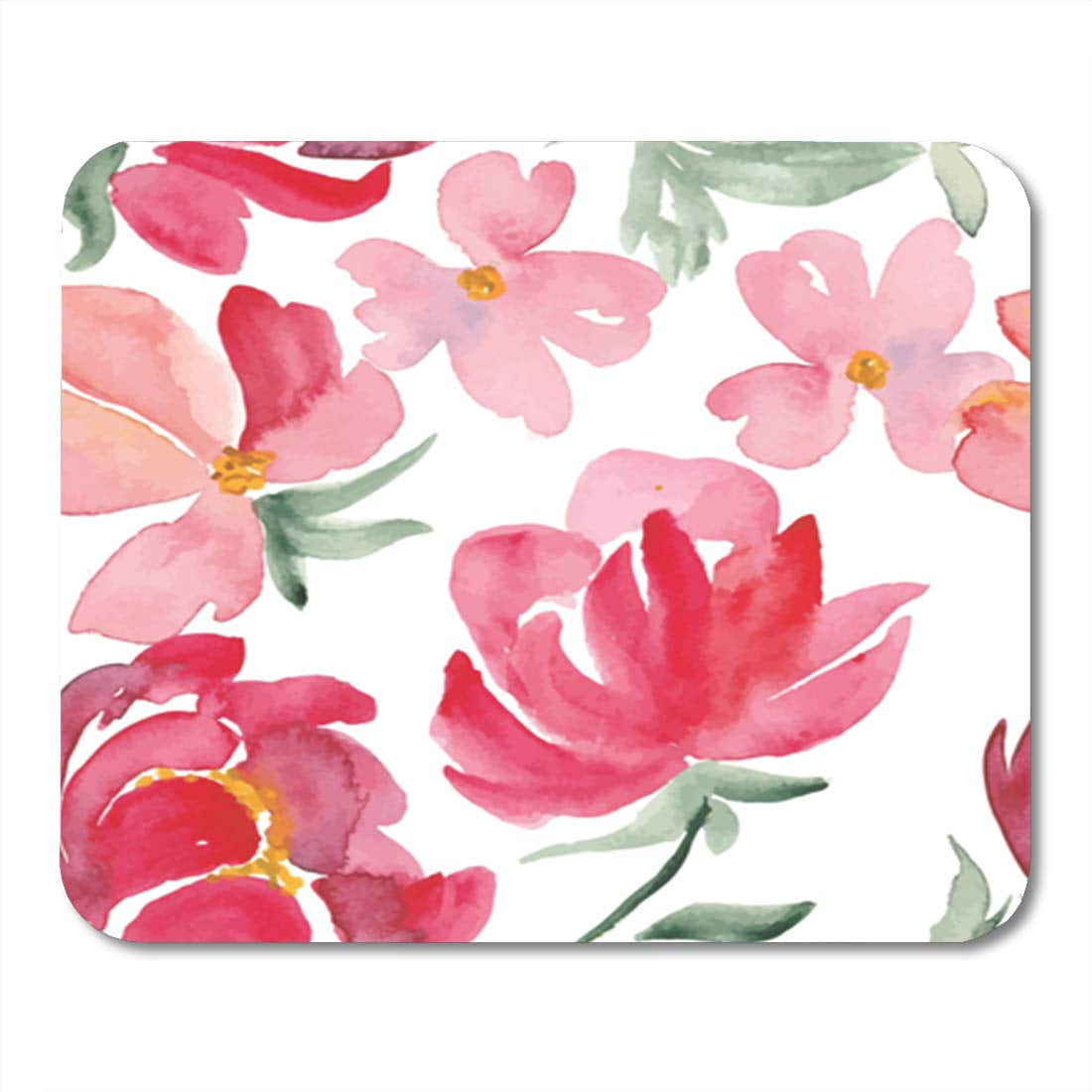 Pink Watercolor Flowers Seamless Pattern Vector Illustration for Your ...