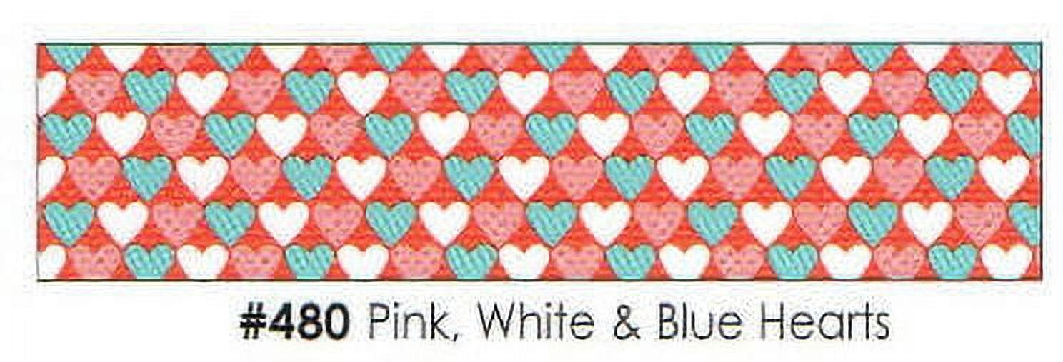 Pink, White, & Blue Hearts 3 Strips Edible Frosting Photo Cake Border ...