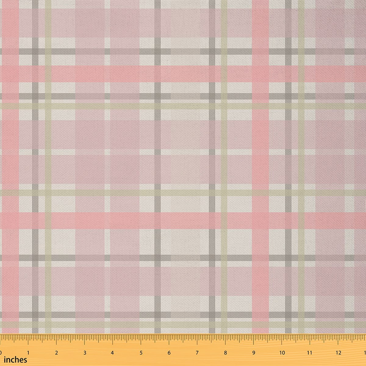 Pink and White Grid Fabric by the Yard,Geometric Upholstery Fabric ...