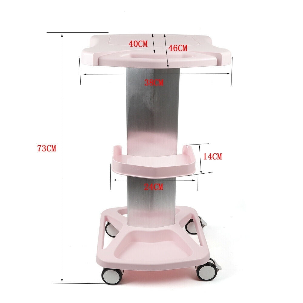 Pink Mobile Trolley Stand Medical Rolling Cart with 4 Casters - Walmart.com
