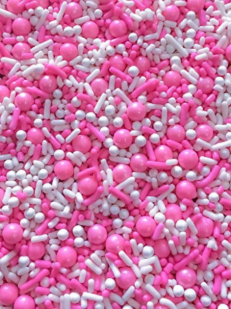 Pink and White Pearly Baby Shower Gender Reveal Edible Cake Cake Cookie ...