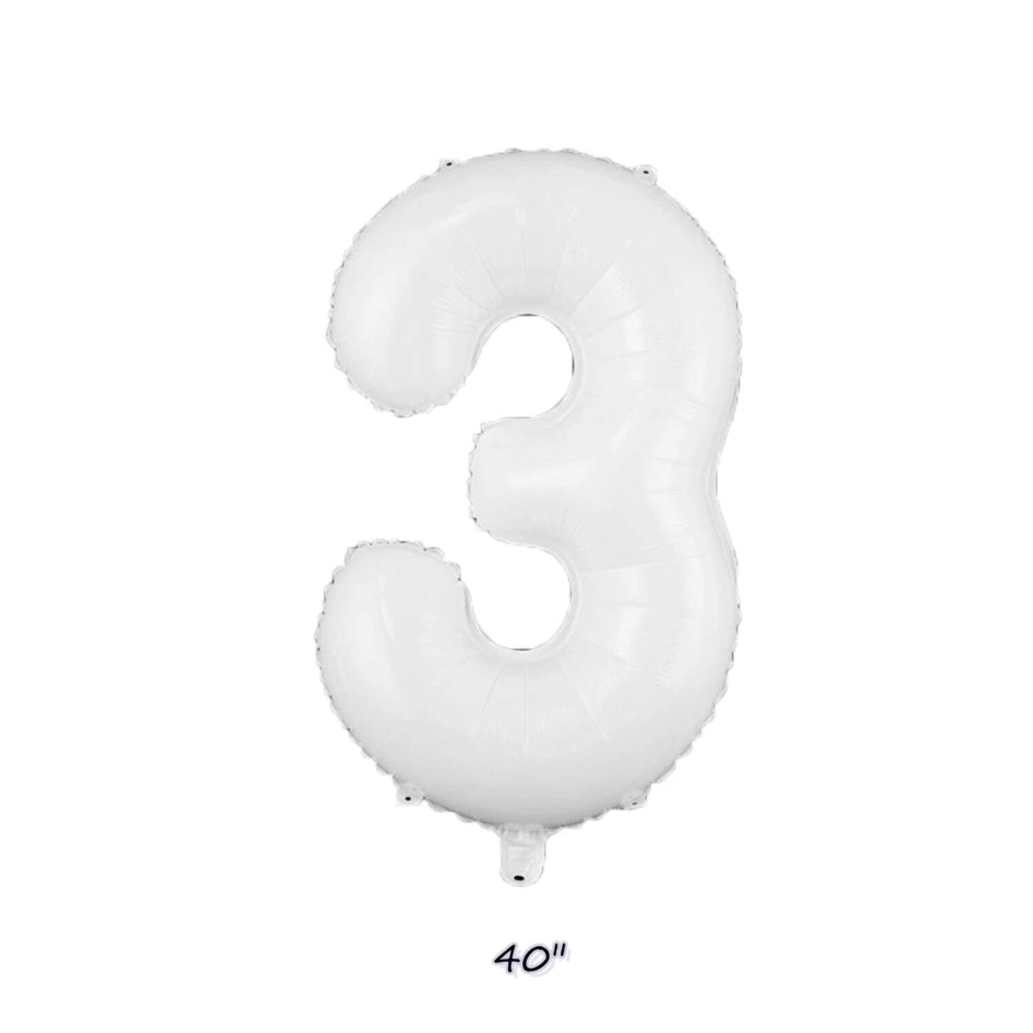 Pink White Series Balloons with Foil Number/Heart Balloon Girl's Happy ...