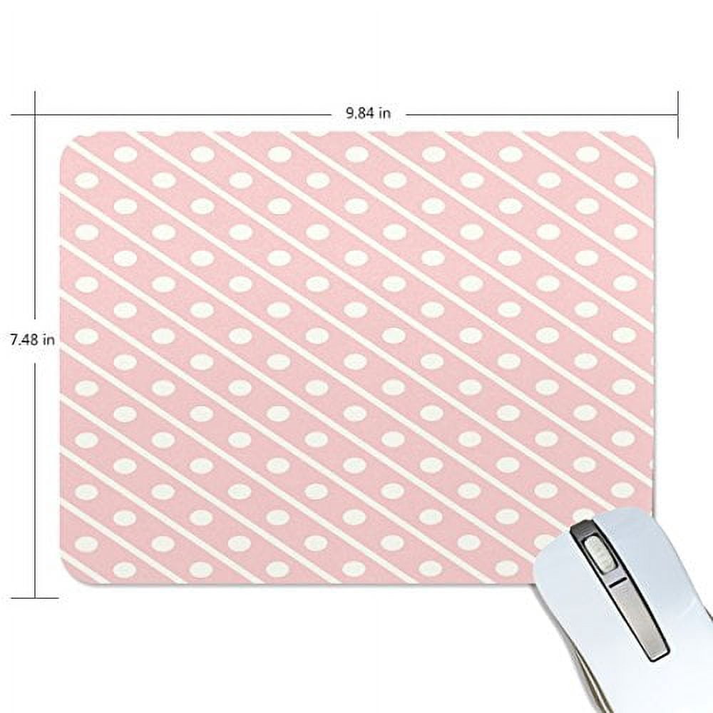Pink White Spots Twill Mouse pads Gaming Mouse Pad 9.84x7.87 inches ...