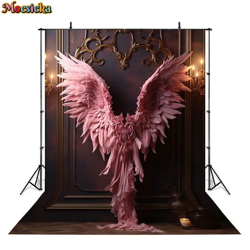 Pink Wings Background For Photography Angel Children Adult Girl ...