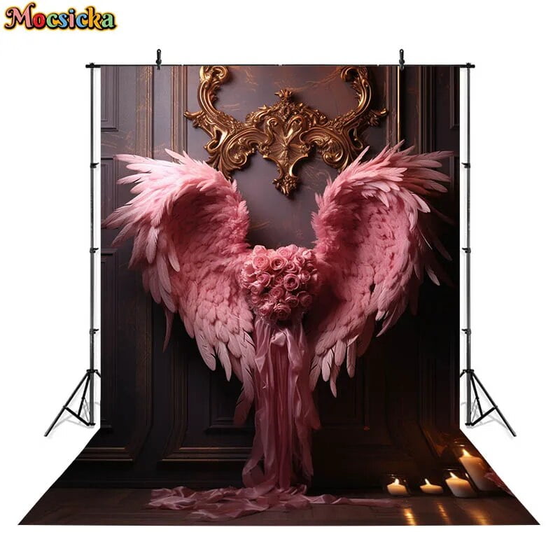 Pink Wings Background For Photography Angel Children Adult Girl ...