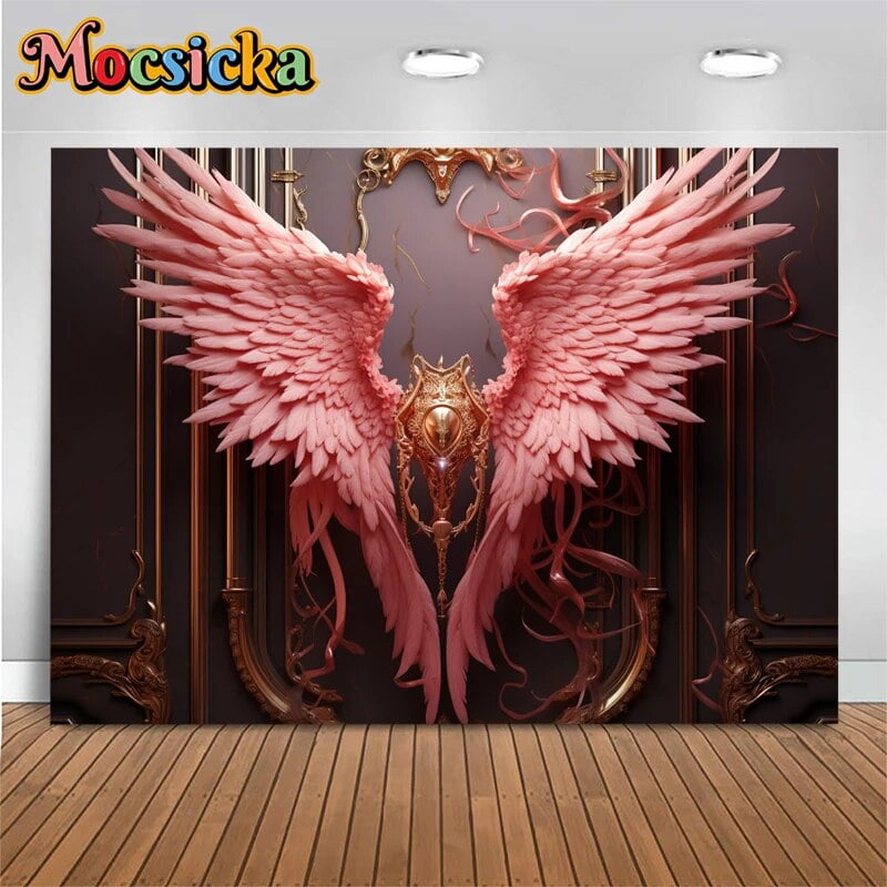 Pink Wings Photography Background Children Adult Girl Portrait Abstract ...