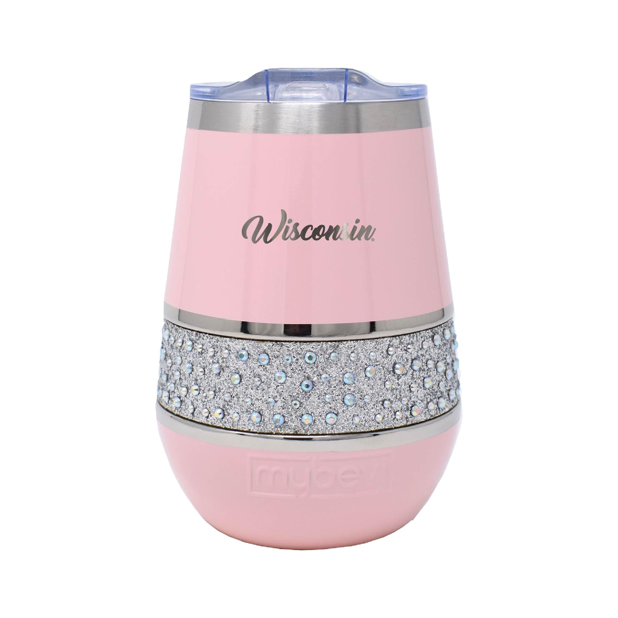 Pink Wisconsin Badgers 12oz. MyBevi Rhinestone Hollywood Rocks Tumbler ...