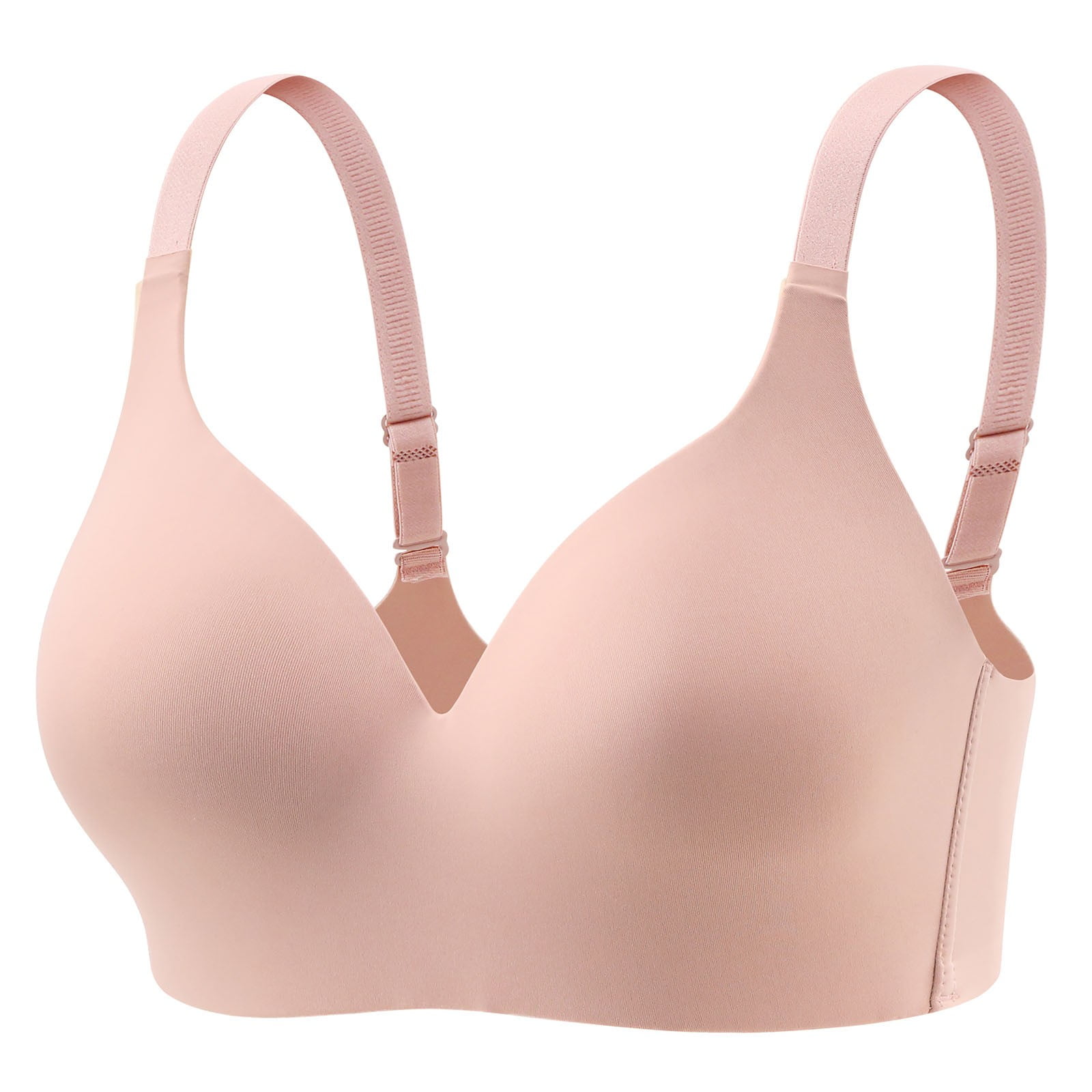 Pink Womens Bras Fashionable and Casual Solid Color Underwear Skin ...