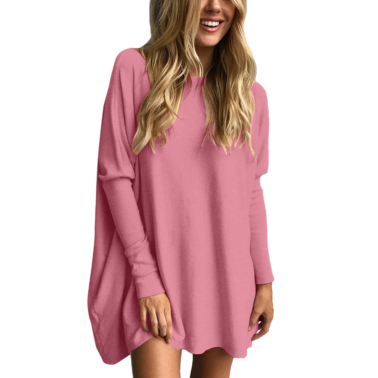 Pink Womens Tops Oversized T Shirts for Women Tunic Tops To Wear with ...