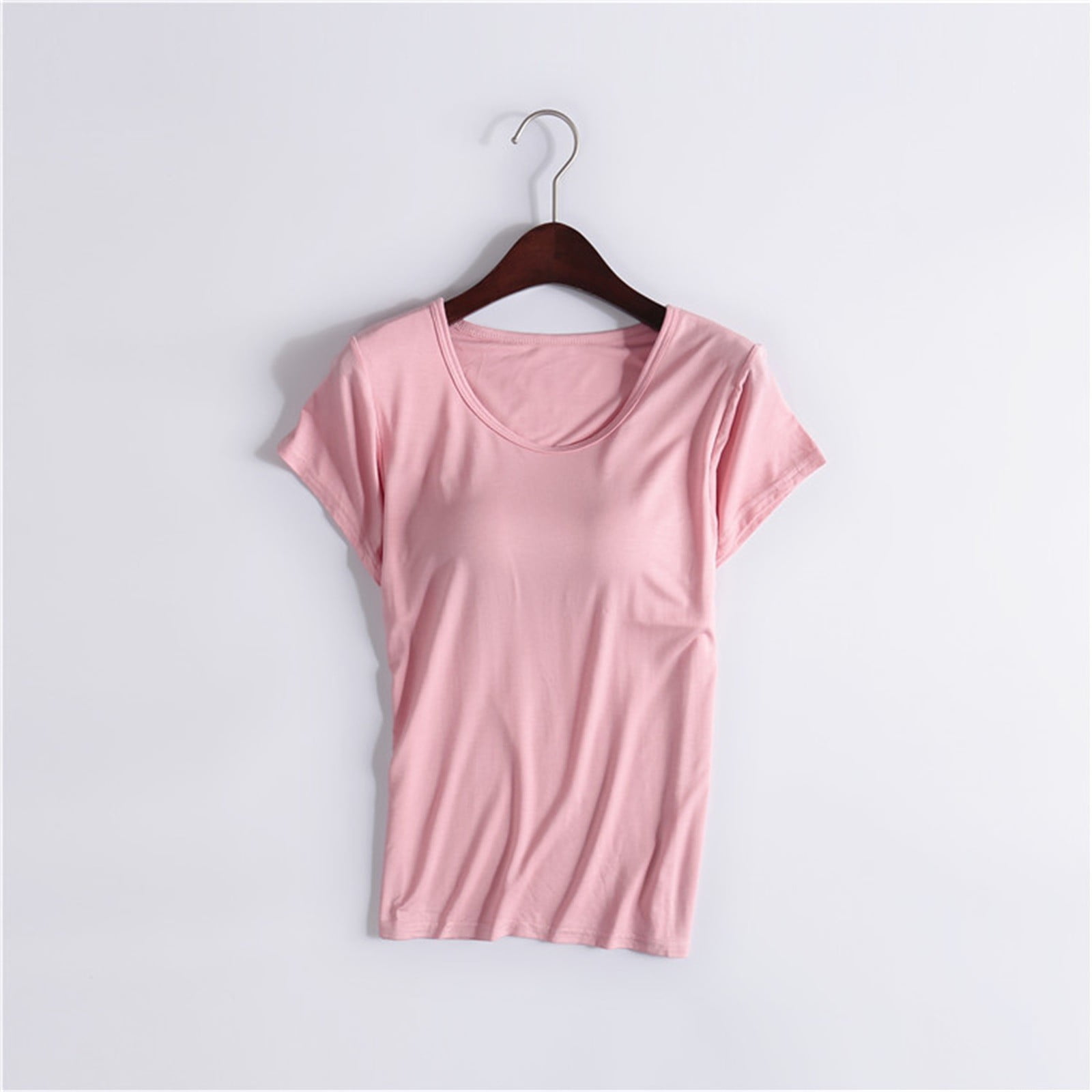 Pink Womens Tops Yoga Gym Tops Workout Tank Tops Strap Padded ...