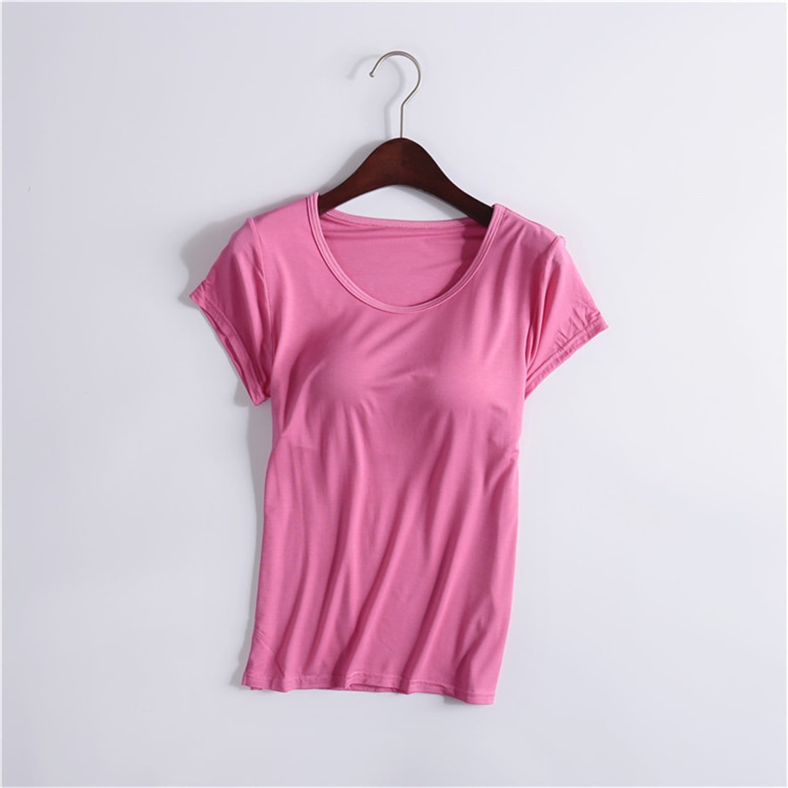 Pink Womens Tops Yoga Gym Tops Workout Tank Tops Strap Padded ...
