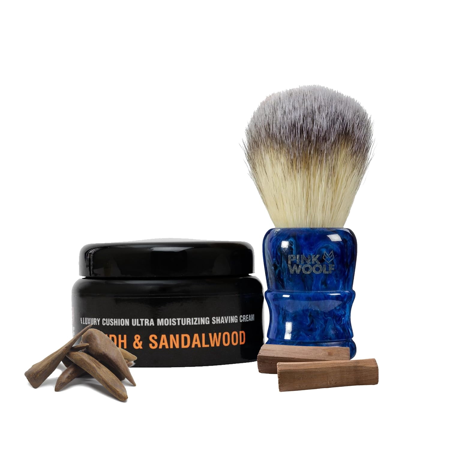 Pink Woolf Ultra Moisturizing Shaving Cream Combo For Men (Oudh ...