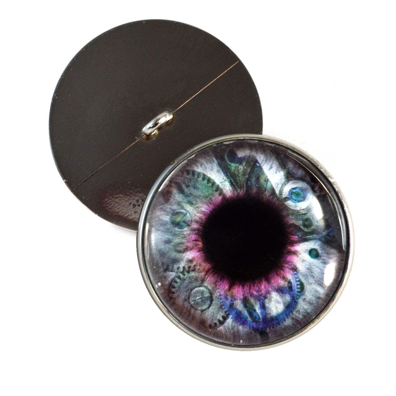 Pink and Blue Steampunk Clockwork Sew-On Button Glass Eyes - Walmart.com
