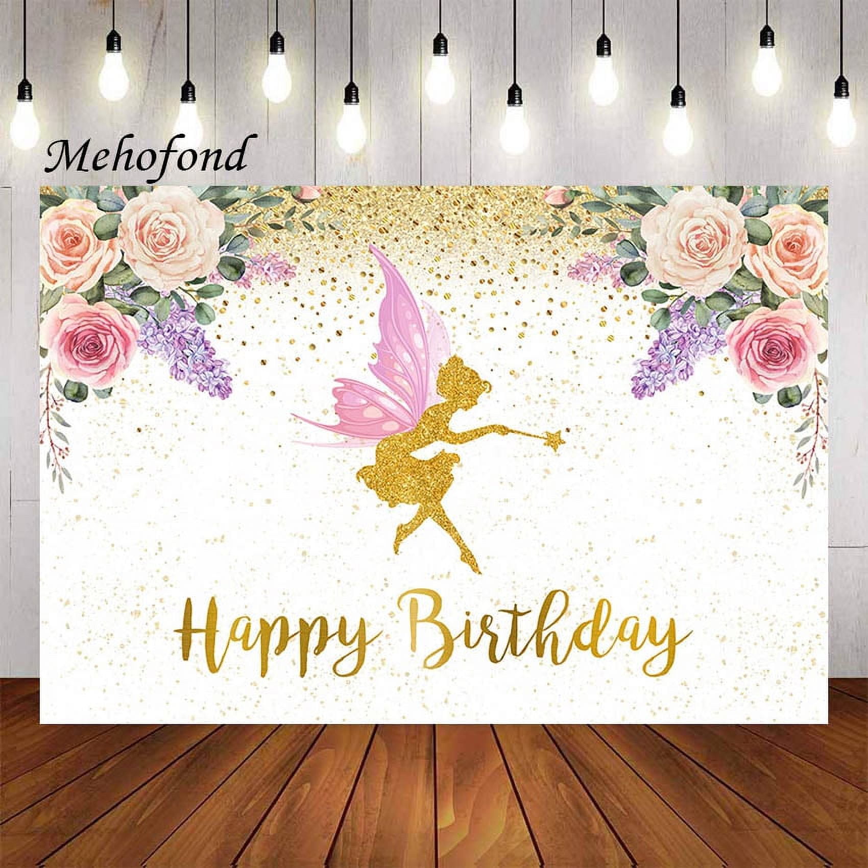 Pink and Gold Floral Fairy Tale Birthday Party Princess Girls ration ...