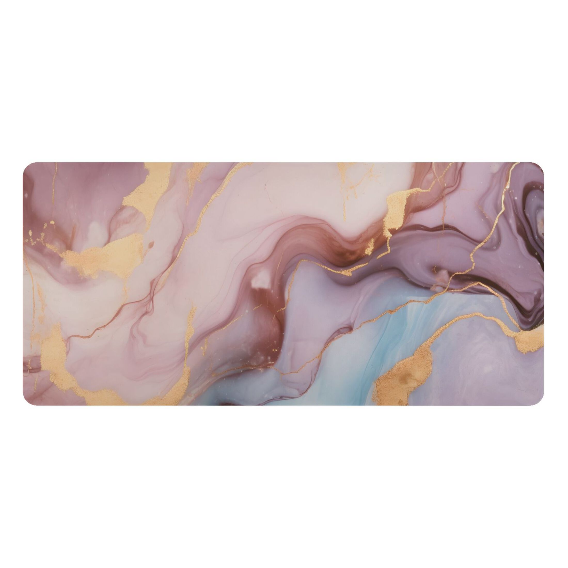 Pink and Gold Marble Desk Mats Large Mouse Pad Long Keyboard Computer ...