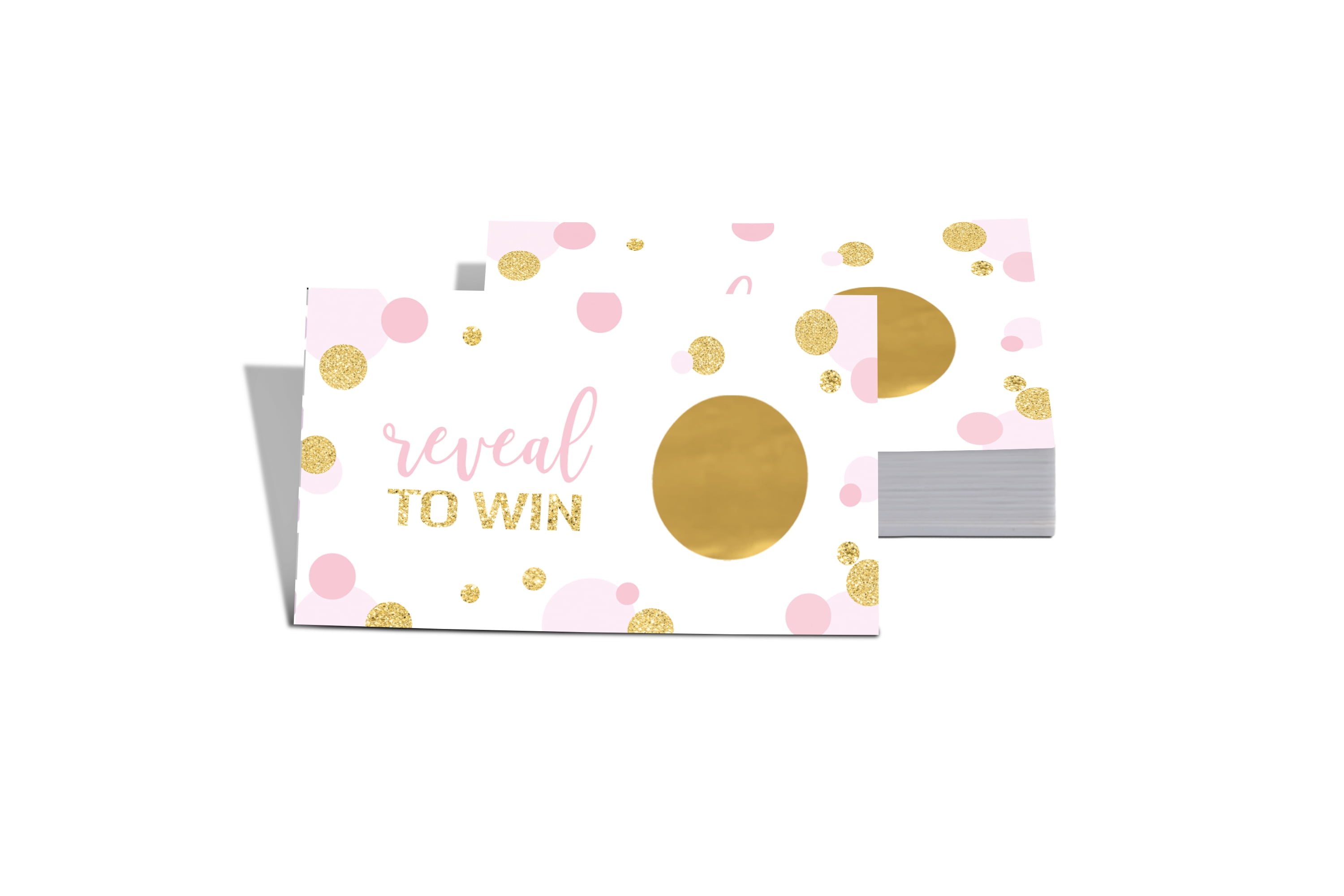Pink and Gold Scratch Off Game Cards for Bridal Showers, Baby Showers ...