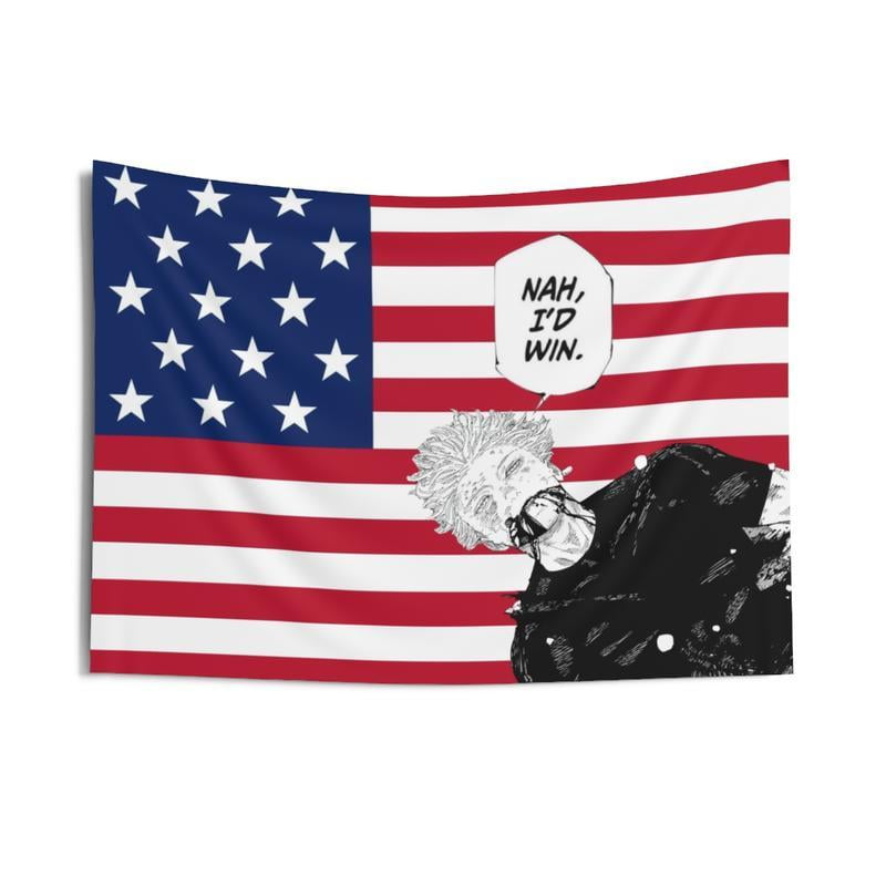 Pink anime Gojo Tapestry, Fun Anime JJk Poster Wall Hanging Banner Art ...