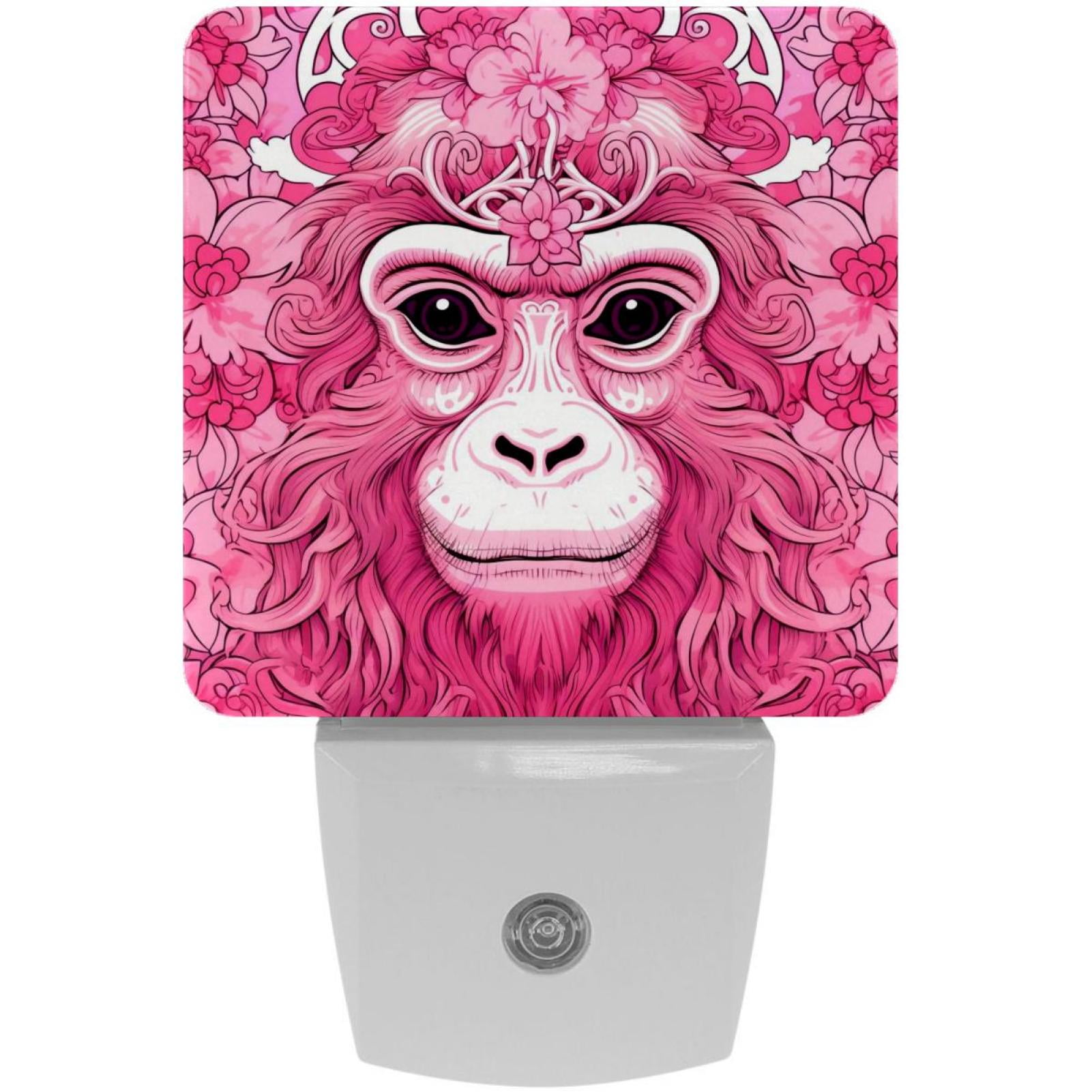 Pink monkey orangutan Enhance Your Space with LED Square Night Lights ...
