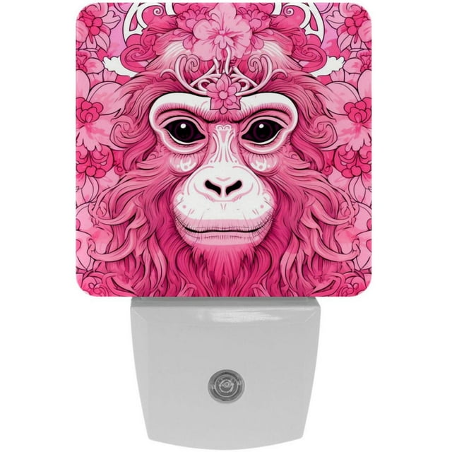 Pink monkey orangutan Enhance Your Space with LED Square Night Lights ...
