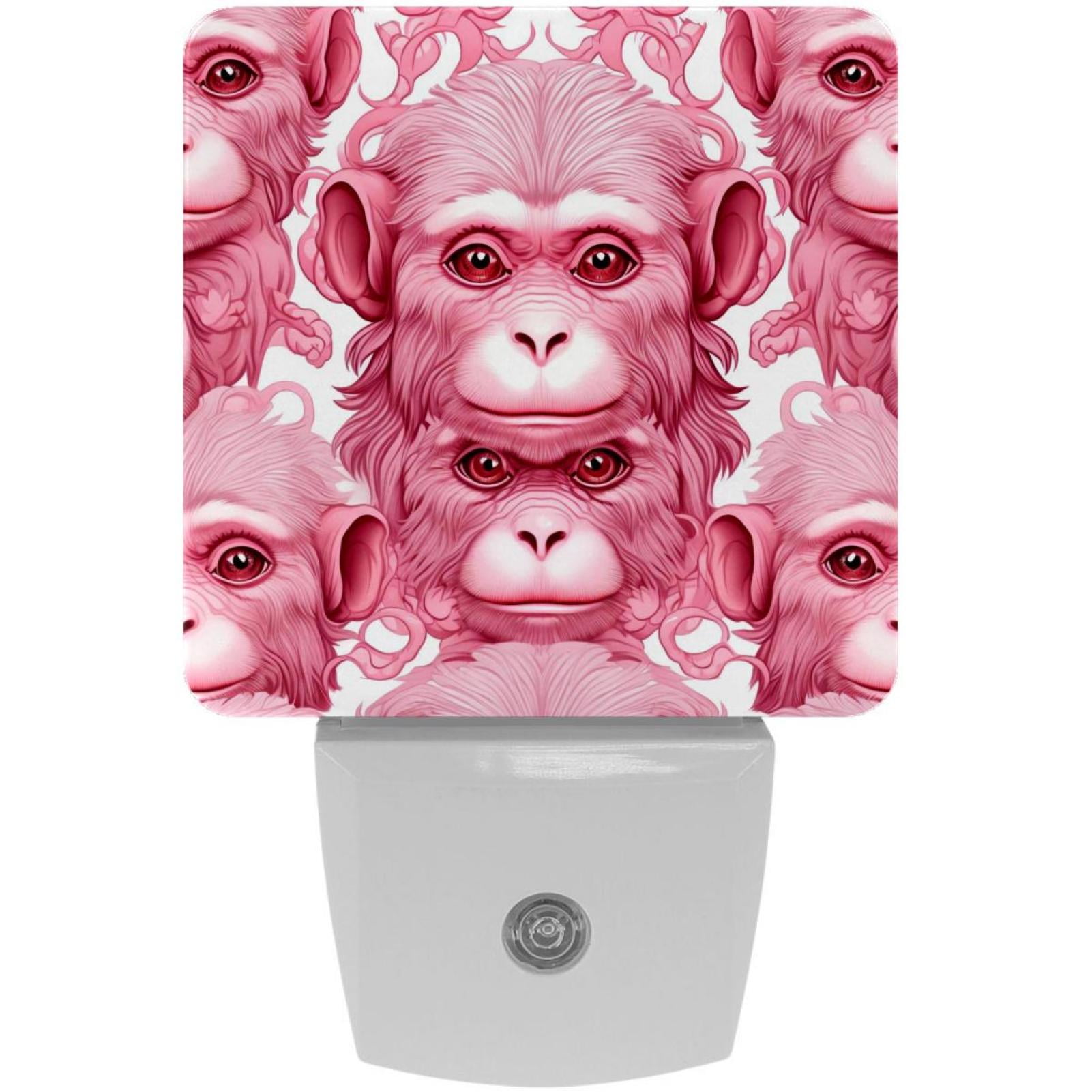 Pink monkey orangutan Enhance Your Space with LED Square Night Lights ...