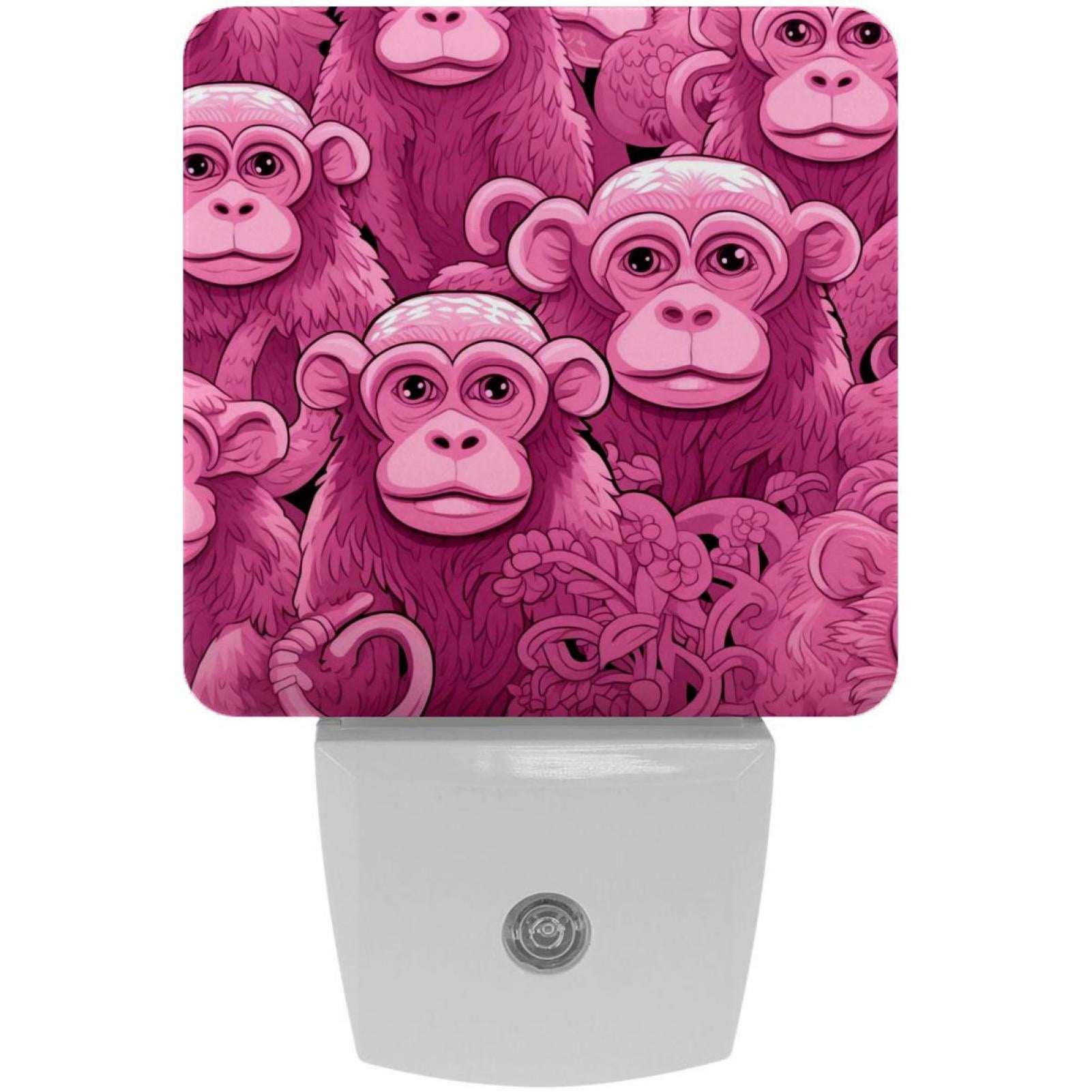 Pink monkey orangutan Enhance Your Space with LED Square Night Lights ...