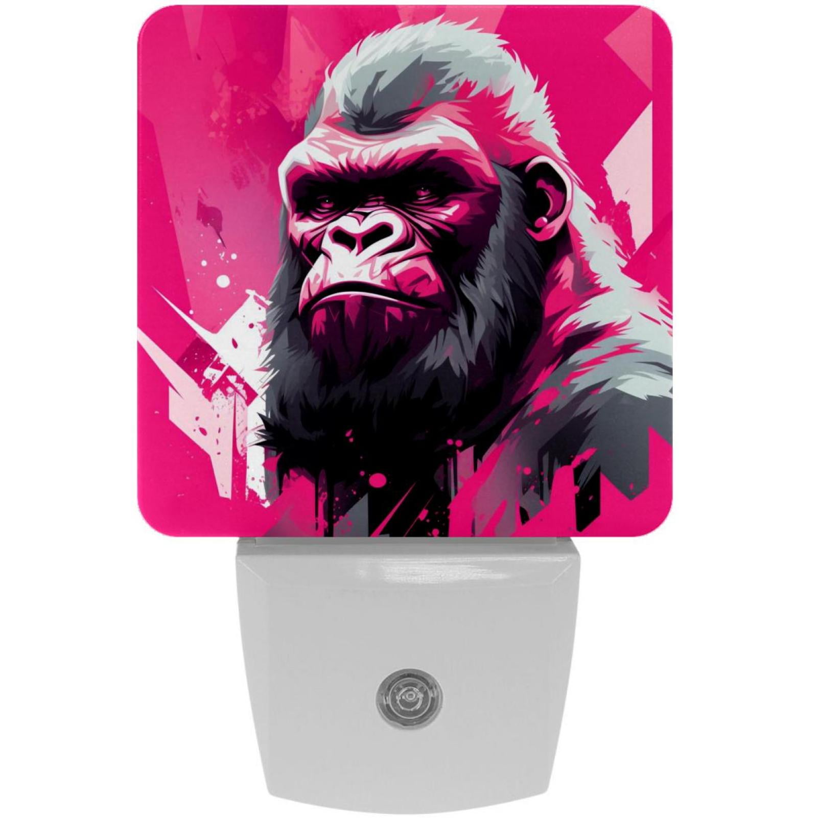 Pink monkey orangutan LED Square Night Lights - Energy Efficient ...