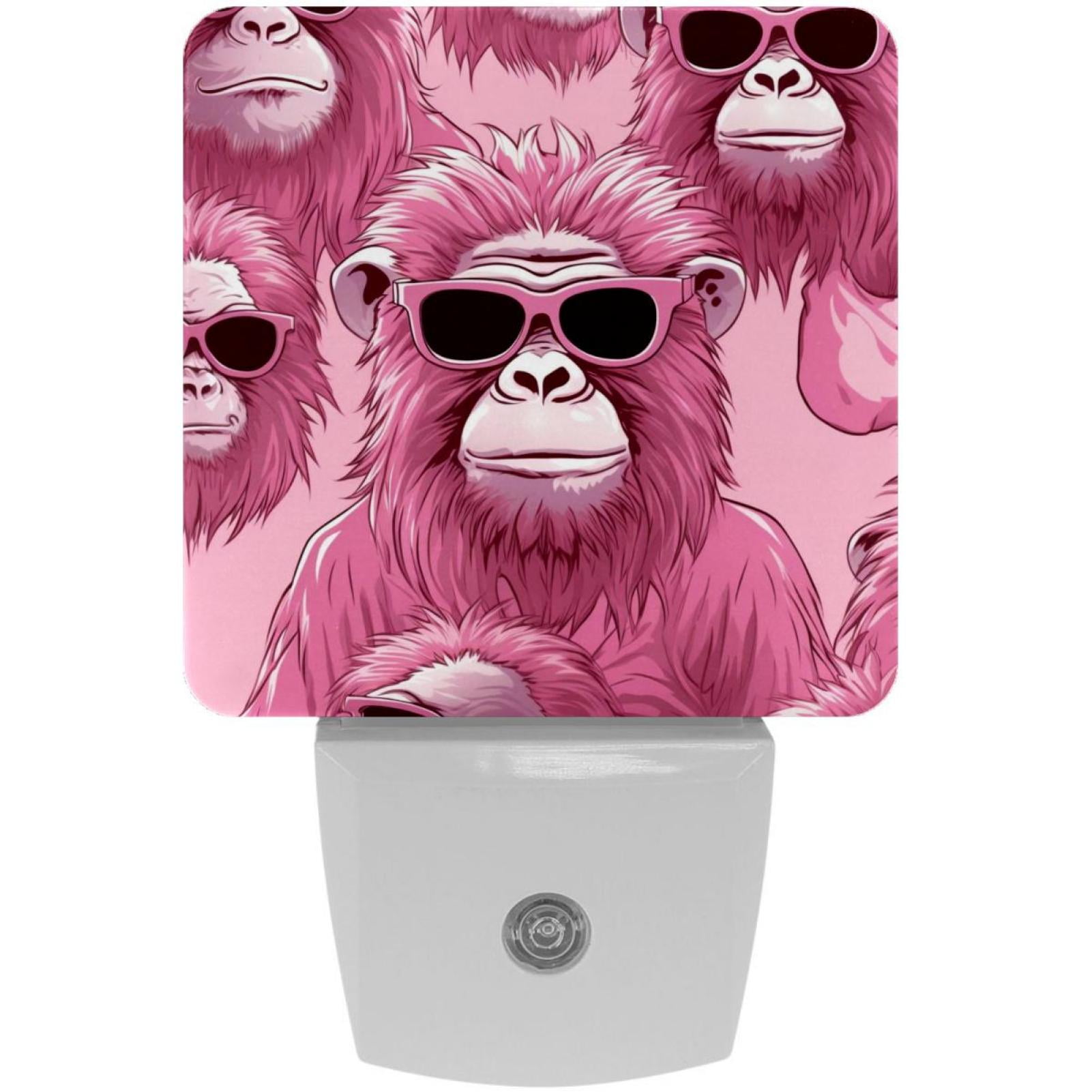 Pink monkey orangutan LED Square Night Lights - Energy Efficient ...