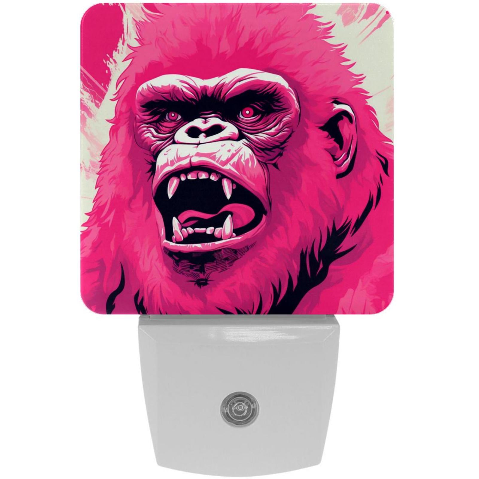 Pink monkey orangutan LED Square Night Lights - Energy Efficient and ...