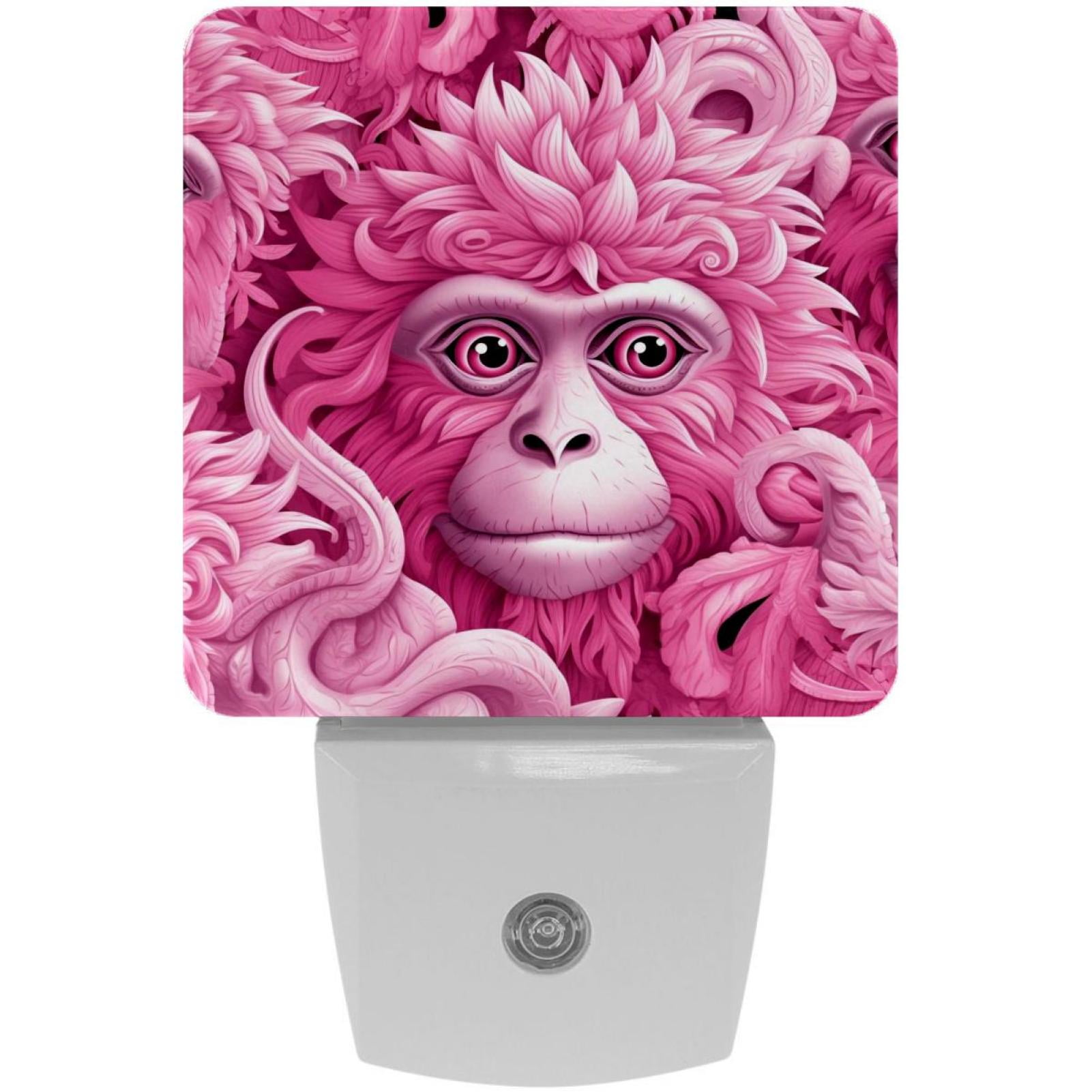 Pink monkey orangutan LED Square Night Lights - Energy Efficient and ...