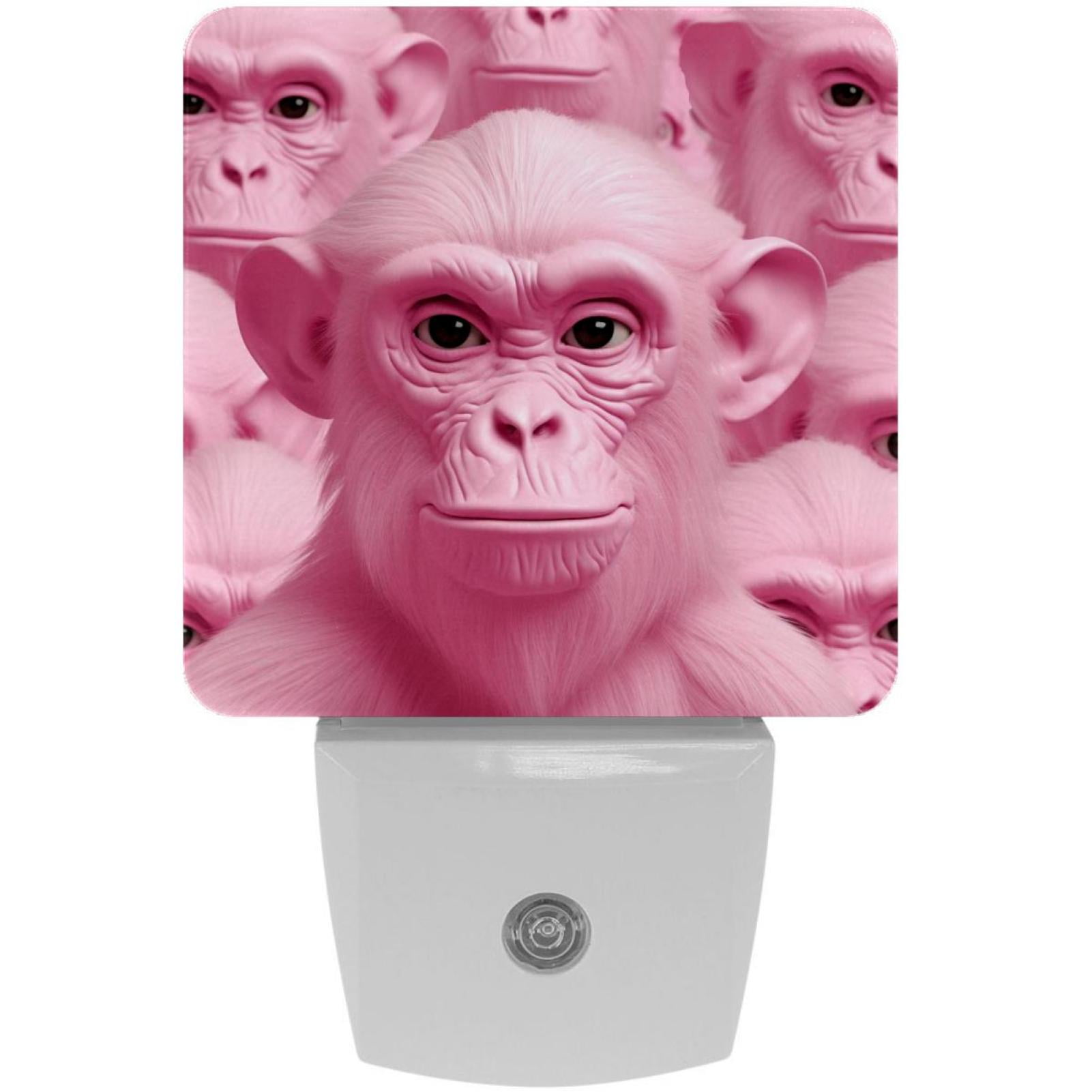 Pink monkey orangutan LED Square Night Lights - Energy Efficient and ...