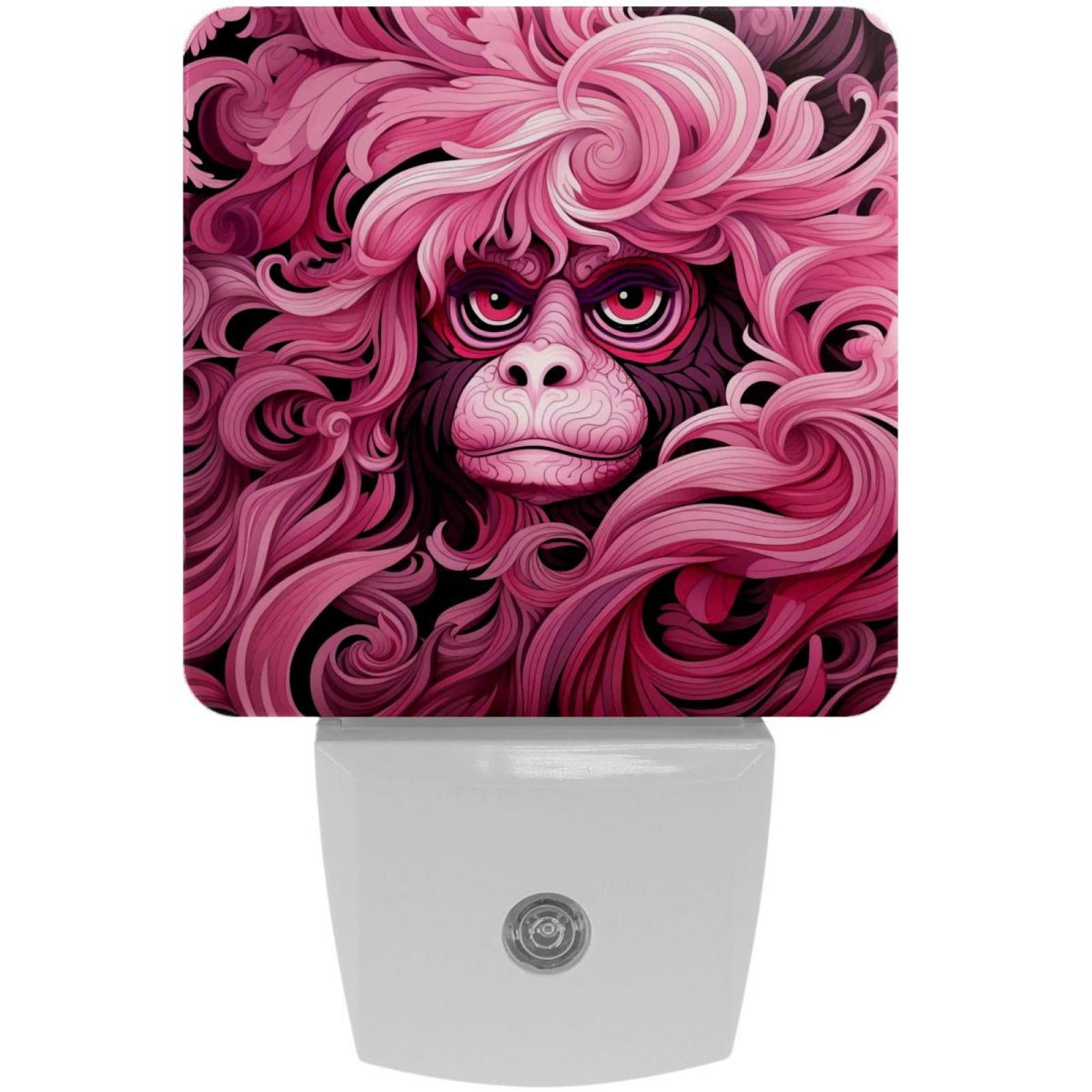 Pink monkey orangutan LED Square Night Lights - Energy Efficient and ...