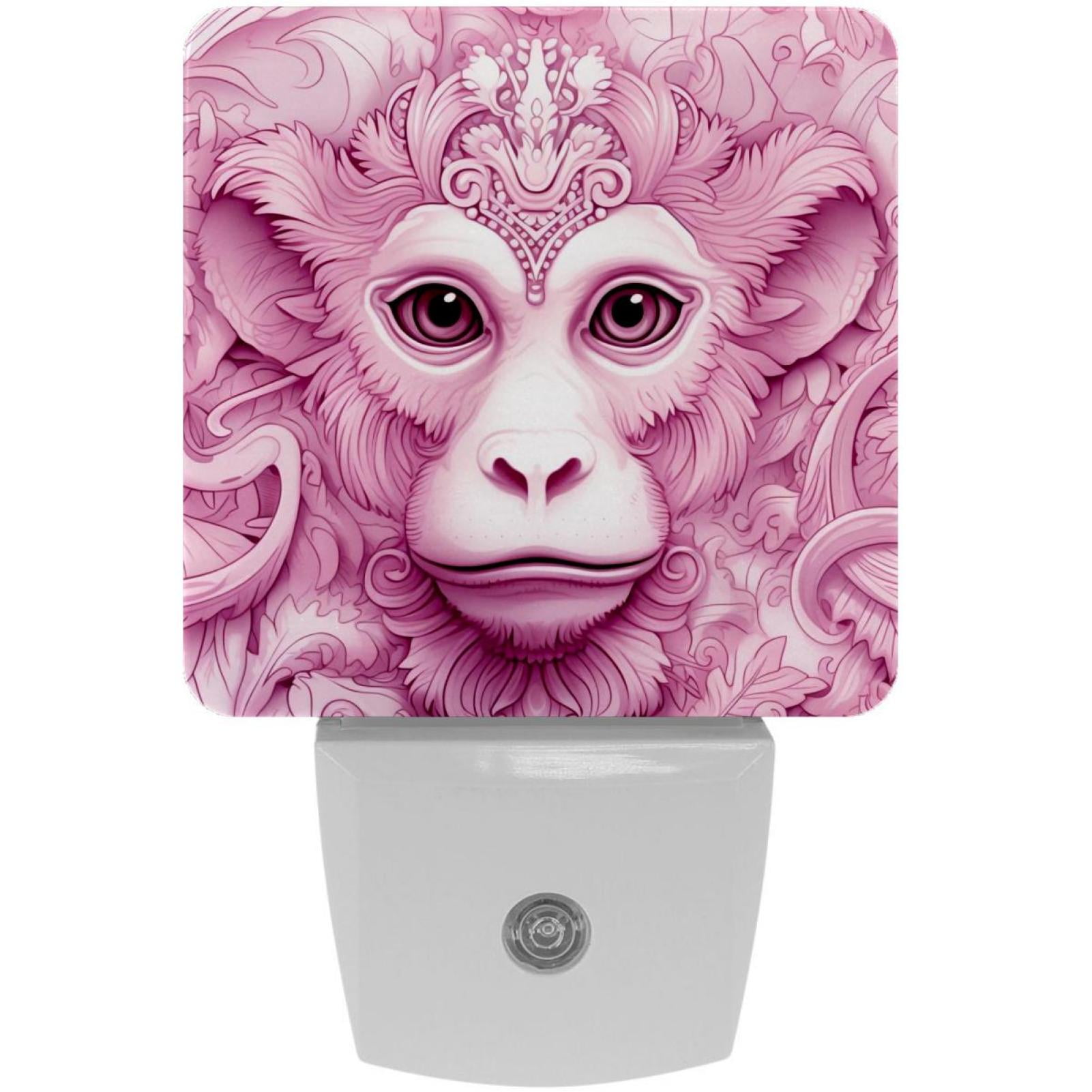 Pink monkey orangutan LED Square Night Lights- Modern and Energy ...