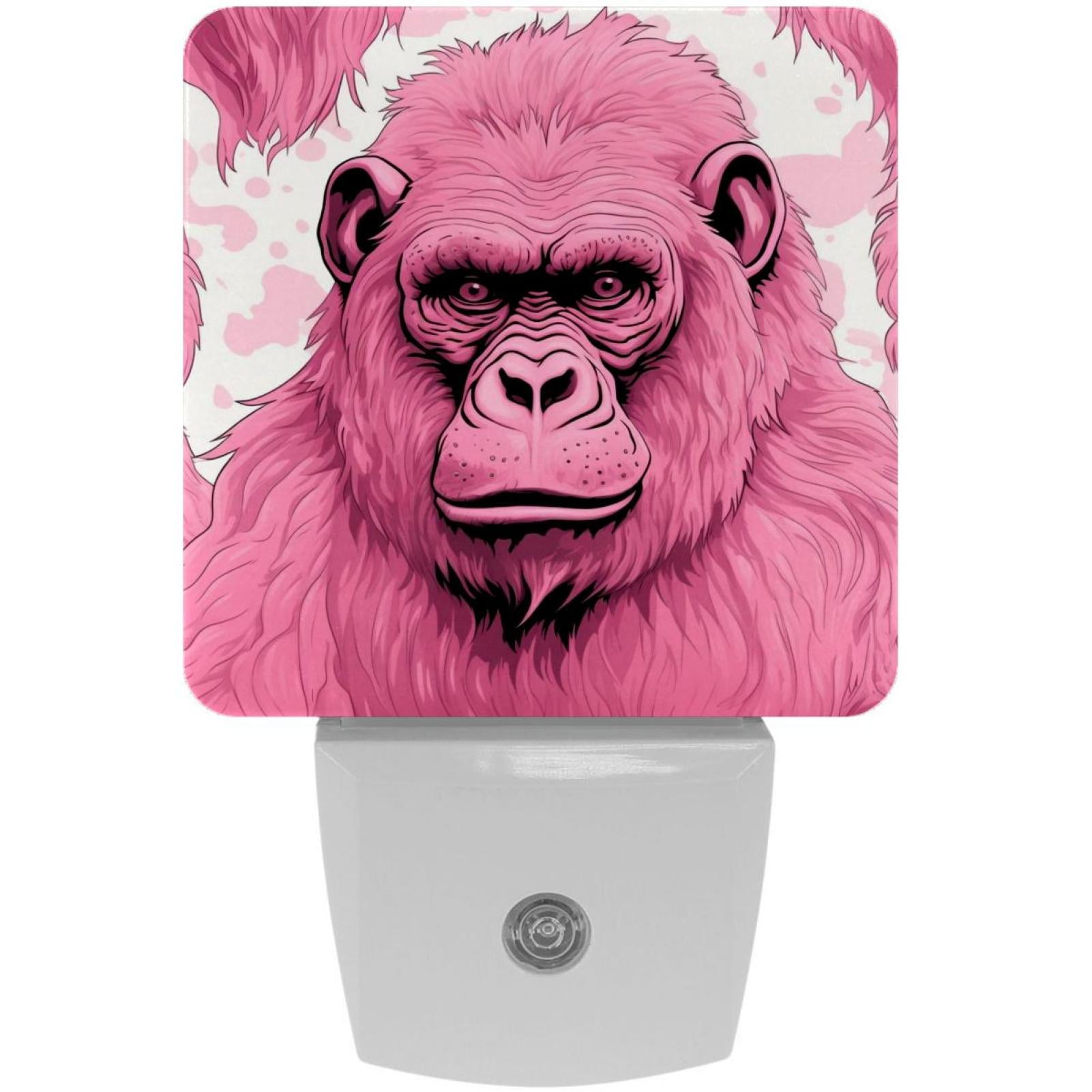 Pink monkey orangutan LED Square Night Lights - Stylish and Energy ...
