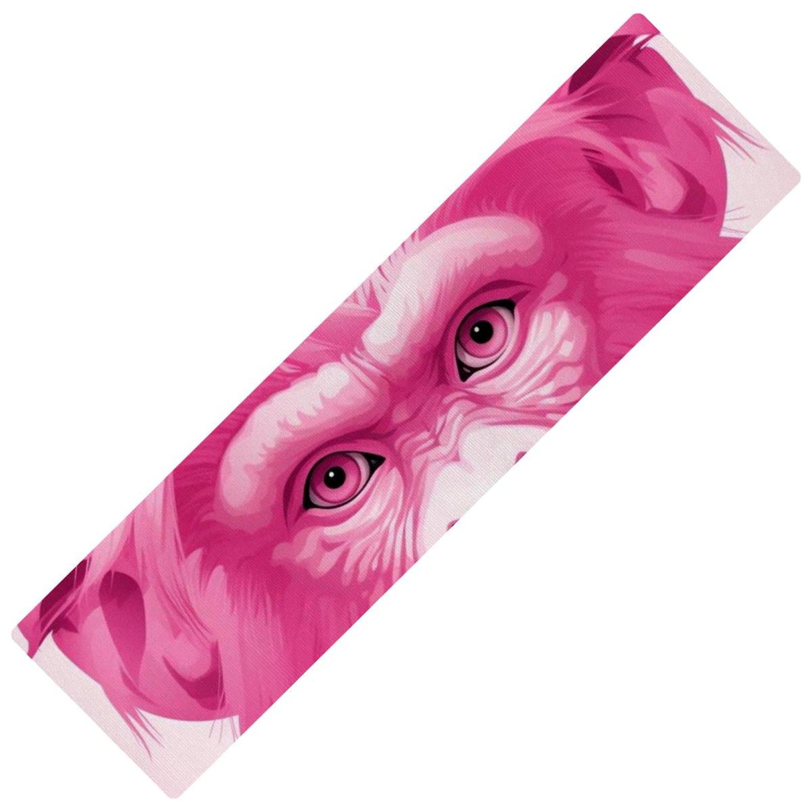 Pink monkey orangutan Rectangular Kitchen Runner Rug, 15.7"x59 ...