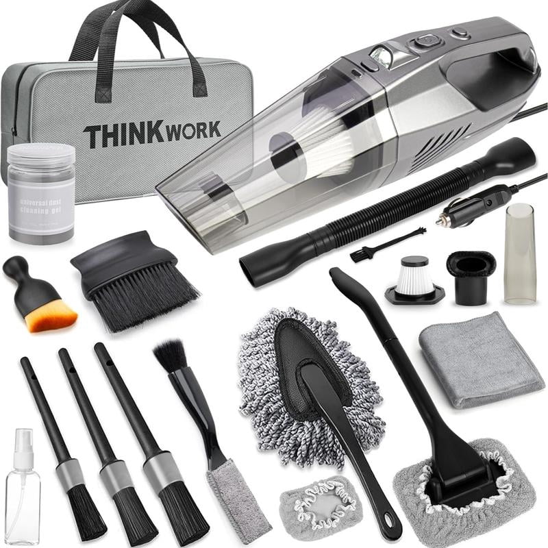 Pink portable vacuum cleaner set with 8000PA cordless rechargeable ...
