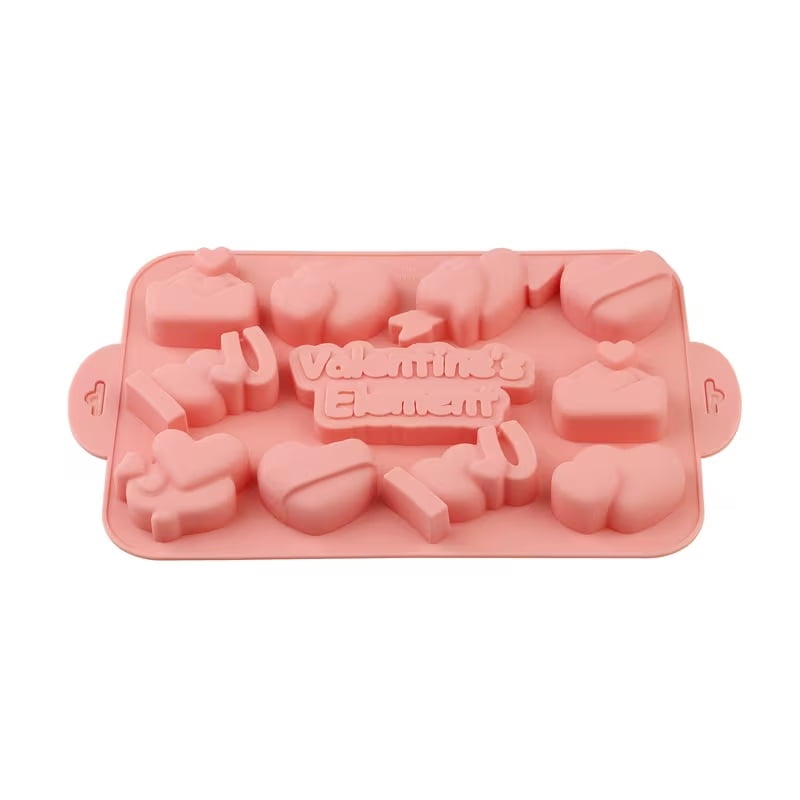 Pink silicone love cake mold | Valentine's Day special non-stick candy ...