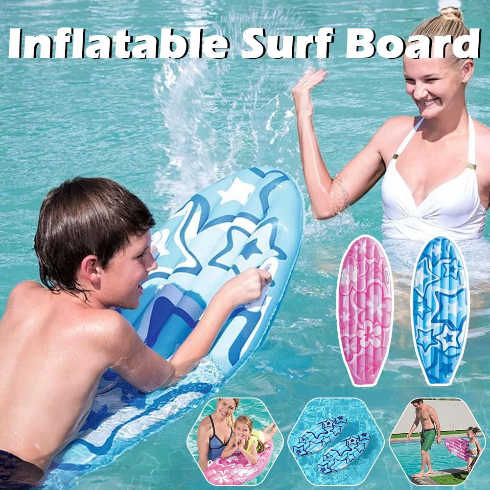 Pink spot PVC inflatable surfboard adult children learn to swim surfing portable bodyboard light ...