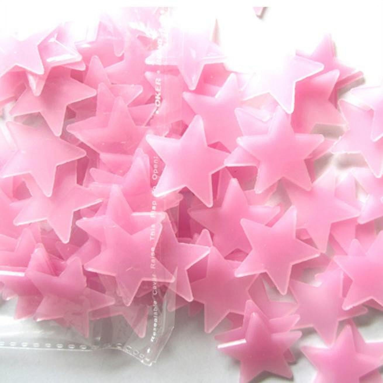 Pink stars,Pink glow in the dark stars,Pink room decor aesthetic ...