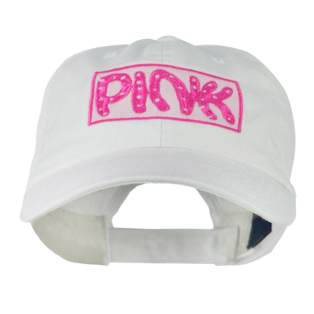 Pink with Border Background Embroidered Cap - White OSFM - Walmart.com
