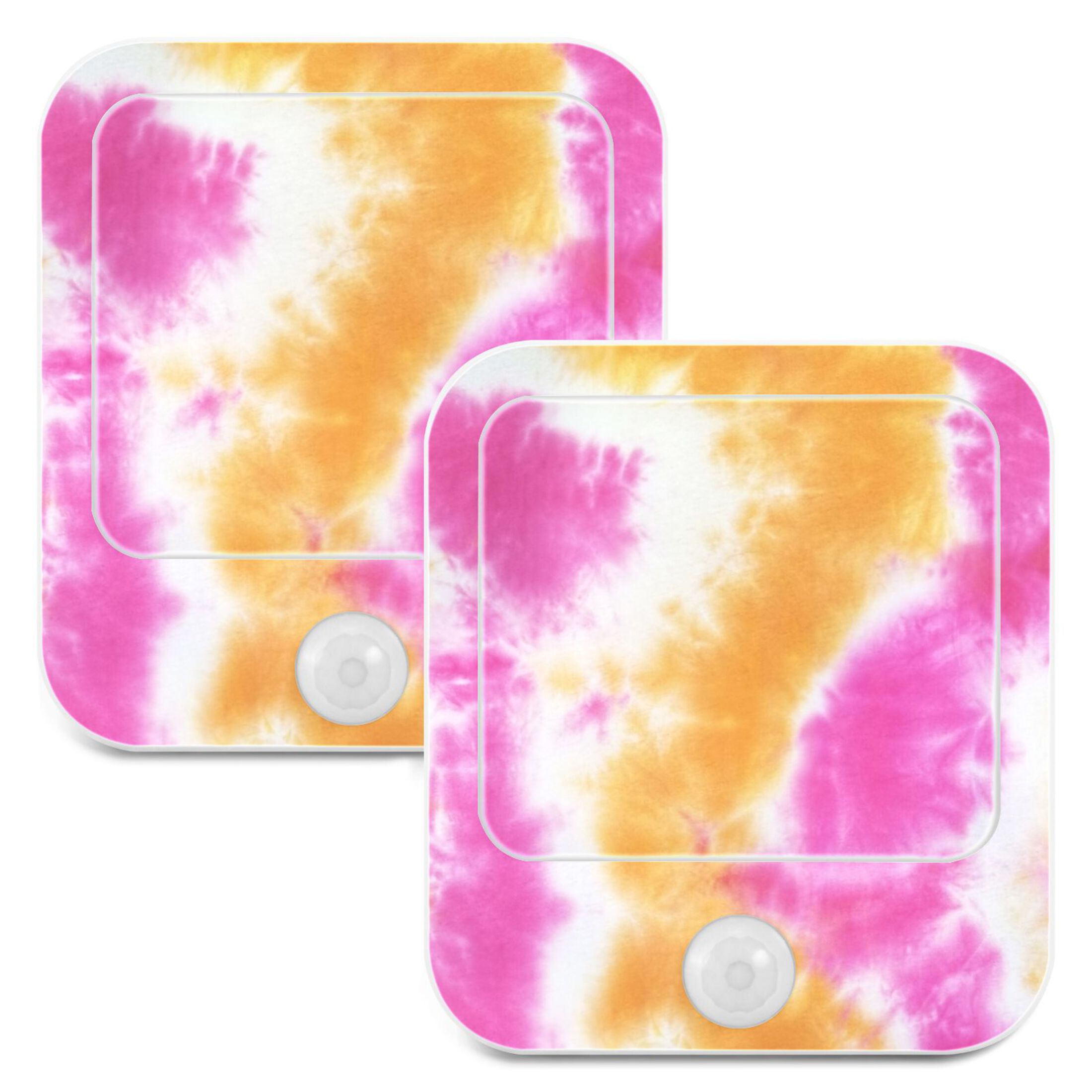 Pink with Tie Dye Pattern LED Motion Sensor Night Light Plug into Wall ...