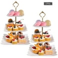 PinkSheep 2Pcs 3 Tier Plastic Cupcake and Pastry Display Stand, Food ...