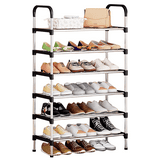 PinkSheep 6 Tier Shoe Rack, Stackable Metal 18 Pairs Shoes Organizer ...