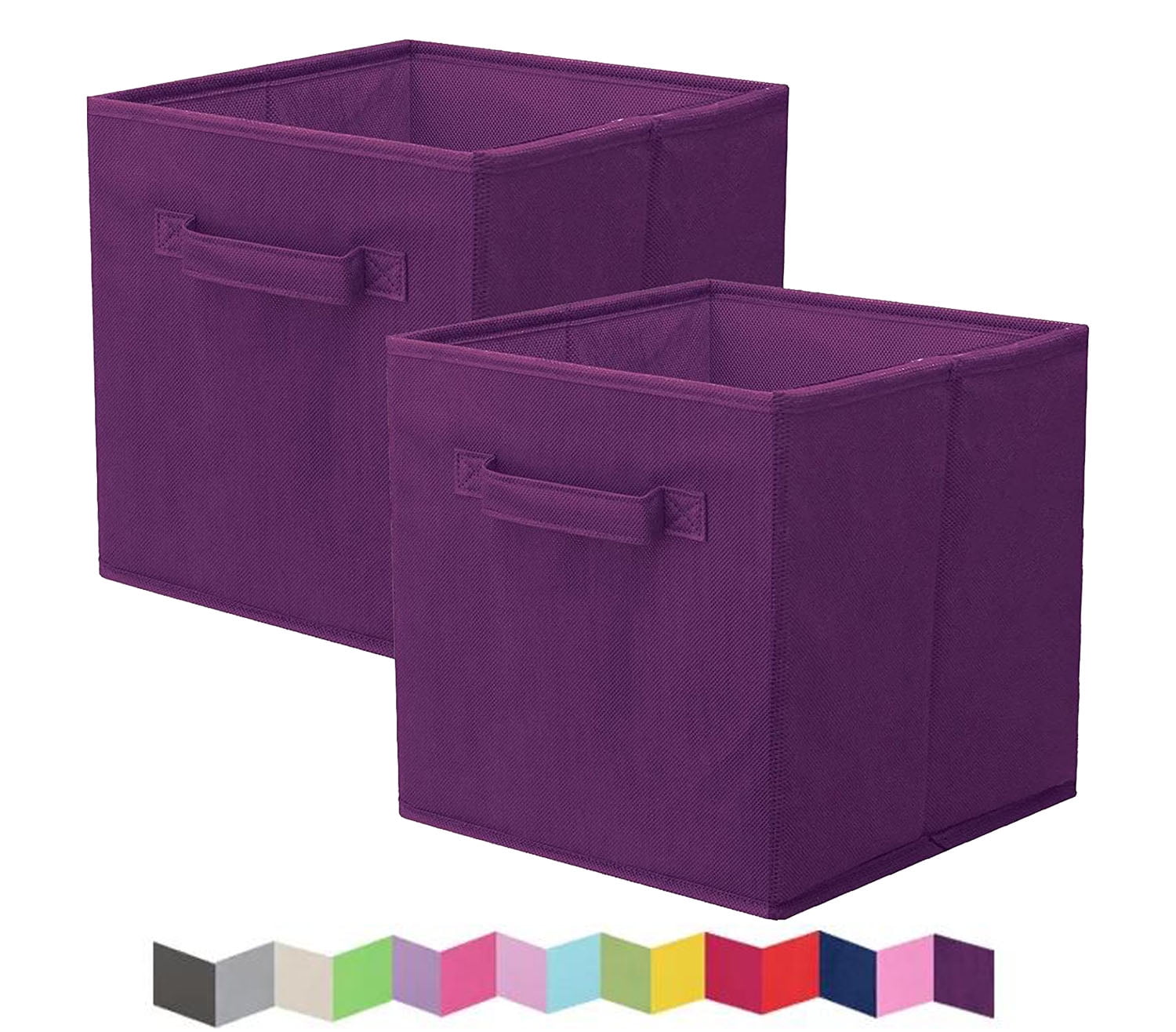 PinkSheep Foldable Fabric Storage Cube Bins, 11" Cube Organizer Basket ...