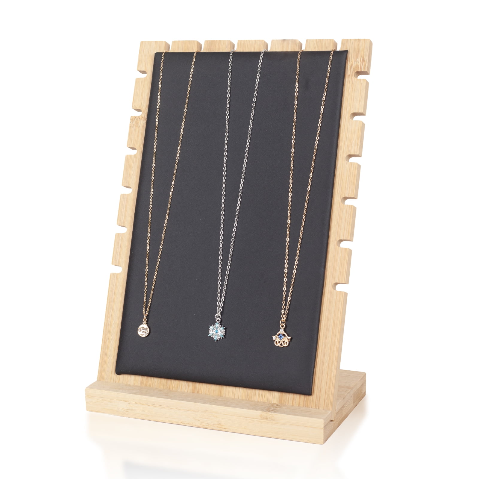 PinkSheep Jewelry Organizer Stand Wood Necklace Holders Hanging Display ...