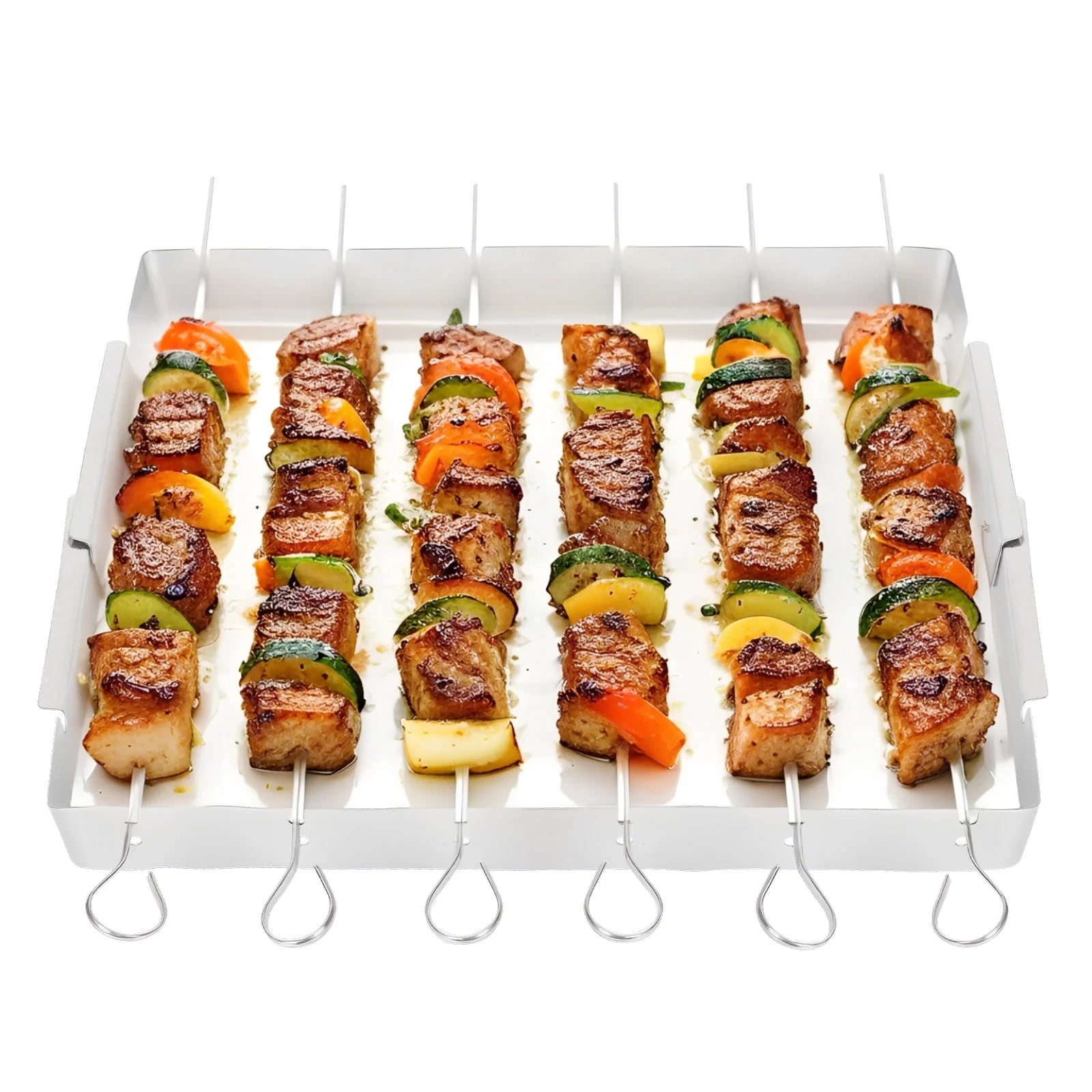 PinkSheep Kabob Skewers for Grilling, Stainless Steel Barbecue Shish ...