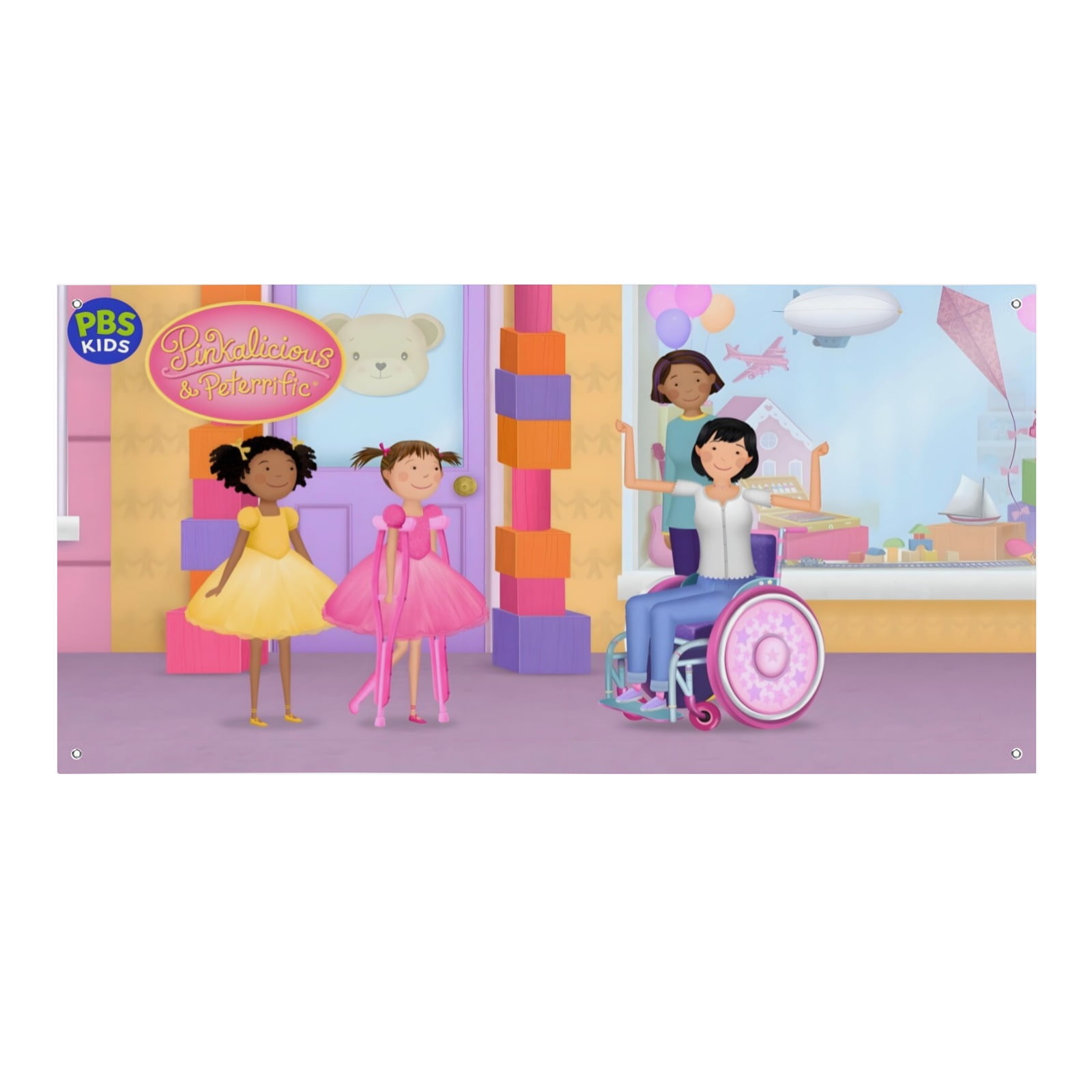 Pinkalicious and Peterrific-Theme Backdrops Banner Birthday Party Decor ...