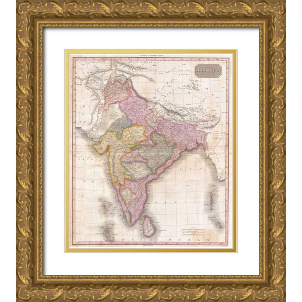 Pinkerton and Hobart 20x23 Gold Ornate Wood Framed with Double Matting ...