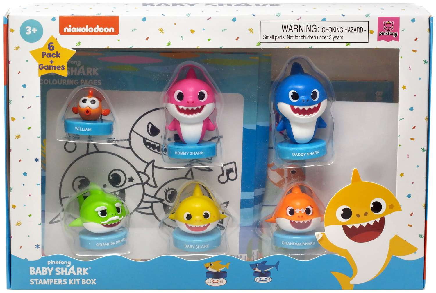 Pinkfong Baby Shark 6 Figures + Games Stampers Kit Box (Version 2 ...